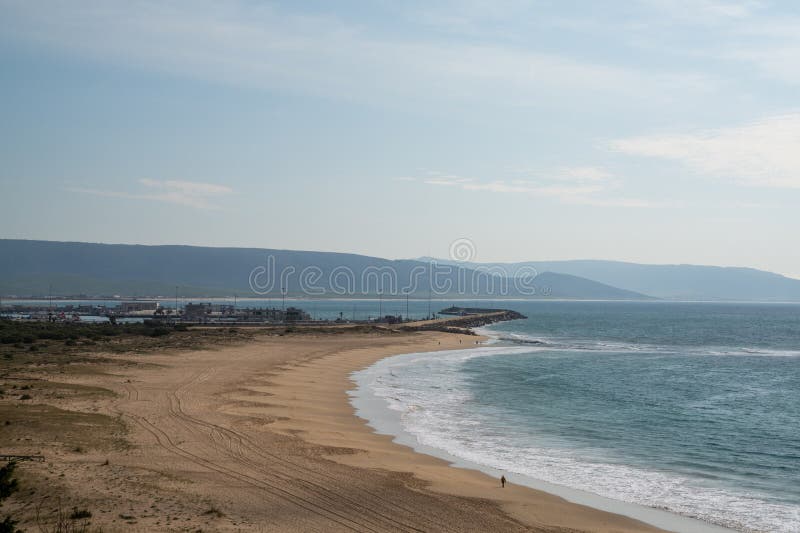 Beach and Harbor of Barbate in Andalusia Stock Image - Image of spain ...