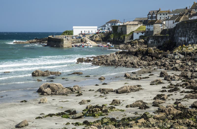 Coverack Beach the Lizard Cornwall England UK South West England on a ...