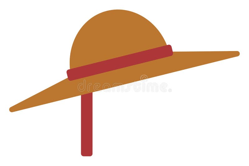 Beach hat, icon stock vector. Illustration of retro - 260377516