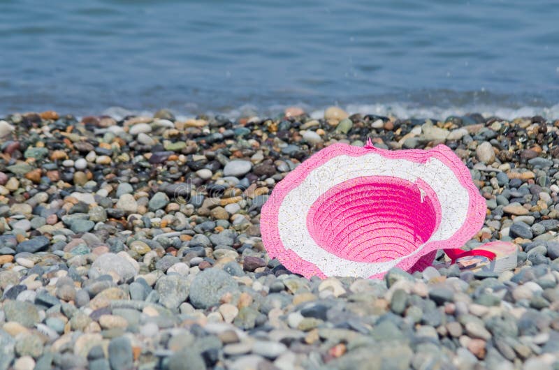 Beach hat stock photo. Image of beauty, clothes, freigestellt - 44638686