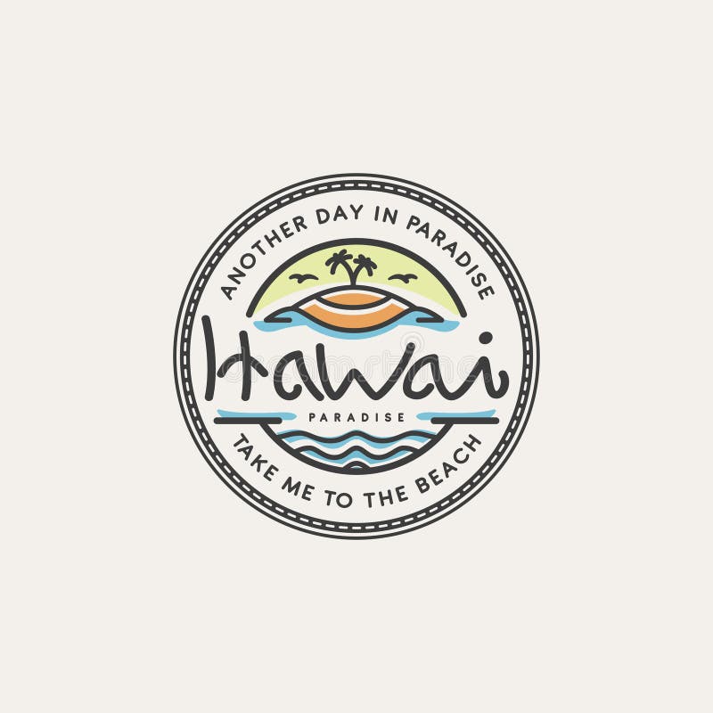 Hawaii Paradise Island Travel Logo Stock Illustrations – 8,348 Hawaii ...