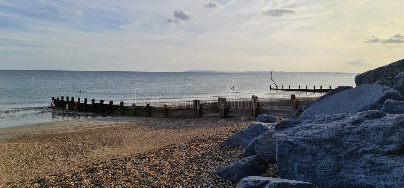 Beach in Hayling Island stock image. Image of coast - 255135009