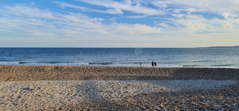 Beach in Hayling Island. stock image. Image of vacation - 255135407