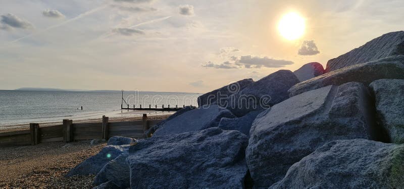 Beach in Hayling Island stock image. Image of ocean - 255134637