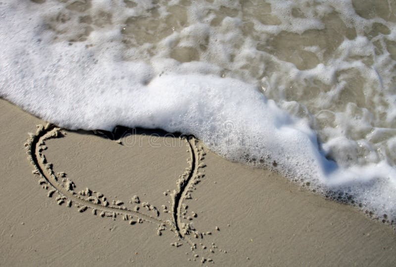 Beach Heart stock image. Image of idyllic, sand, shore - 1677893