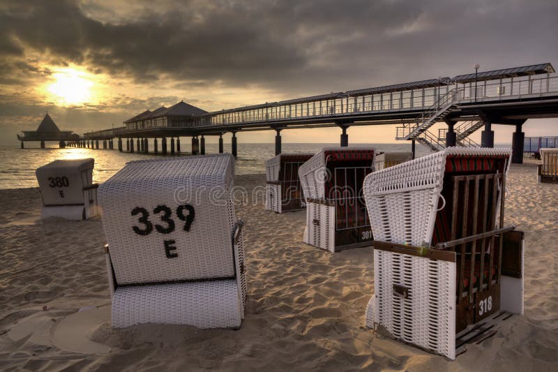 Beach in Heringsdorf, Usedom Island in Germany Stock Photo - Image of ...