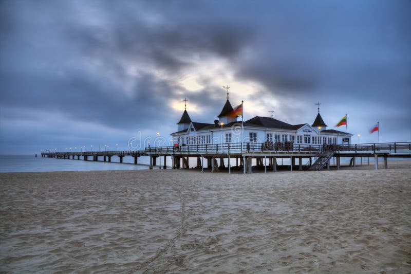 Beach in Heringsdorf, Usedom Island in Germany Stock Photo - Image of ...