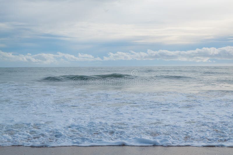 The Beach with High and Strong Wave Sea Stock Photo - Image of ocean ...