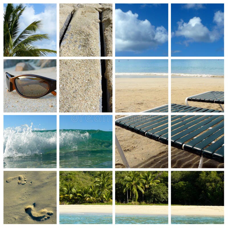 Beach Holiday Collage stock photo. Image of water, vacation - 6362160