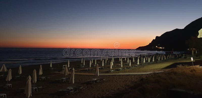 Beach Holiday Stunning Sunset View Stock Photo - Image of holiday ...