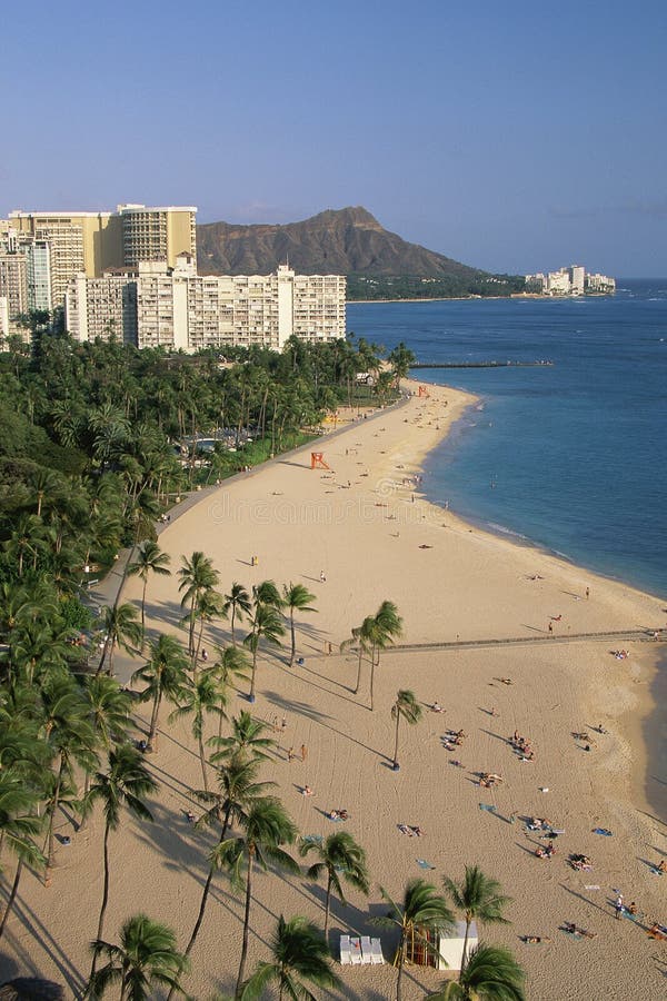 Beach in Honolulu stock image. Image of oahu, structure - 23161405