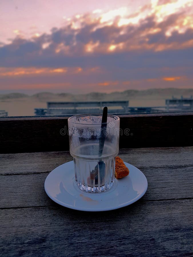 Hot chocolate sunset stock image. Image of chocolate - 120286623