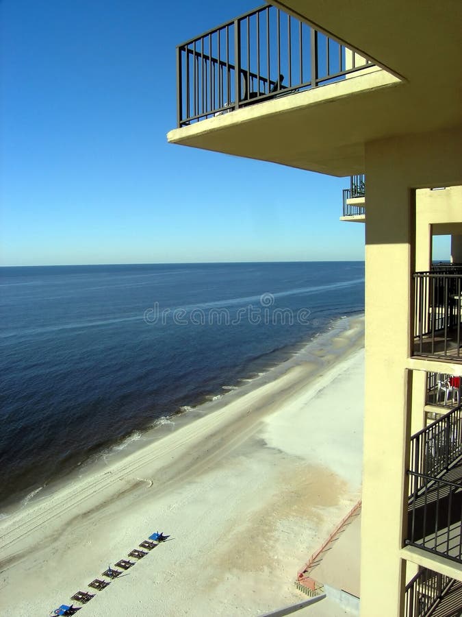 Beach Condo Balcony stock image. Image of beach, landscape - 1604955