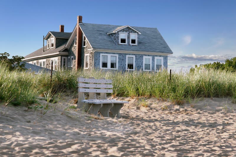 Beach house stock image. Image of coastline, shingles - 19966899