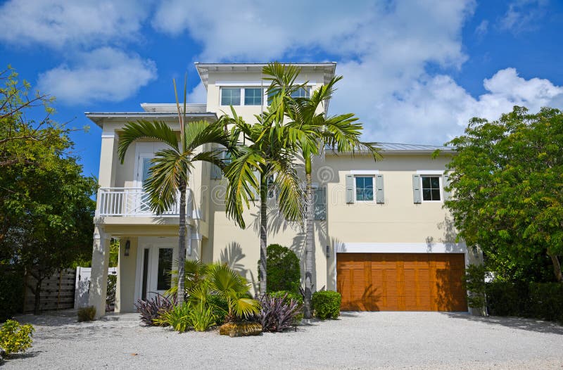 A New Large Beach House stock image. Image of house - 156090063