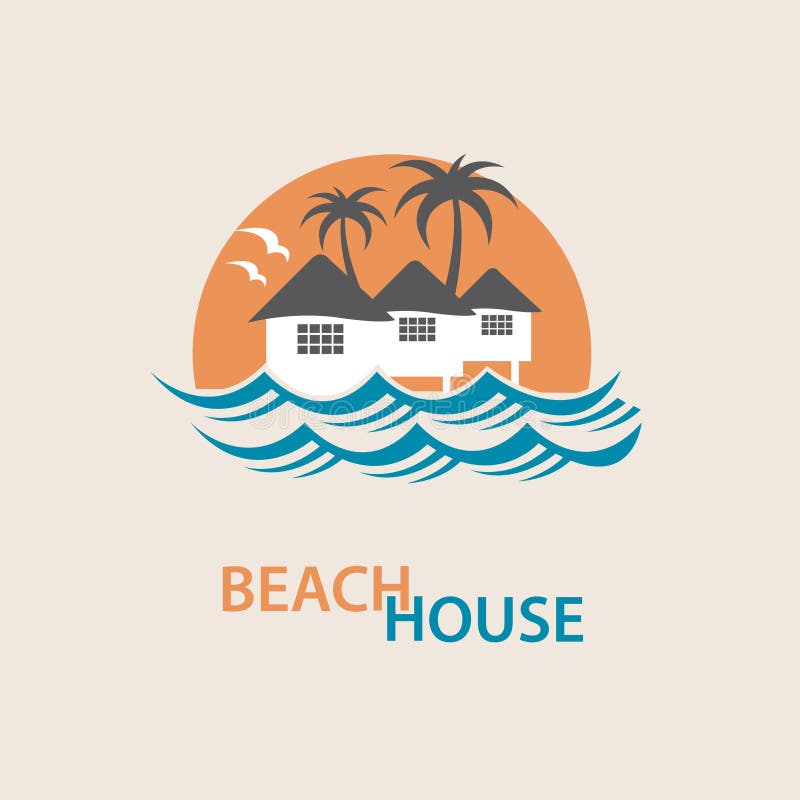 Beach house logo stock vector. Illustration of abstract - 91135381