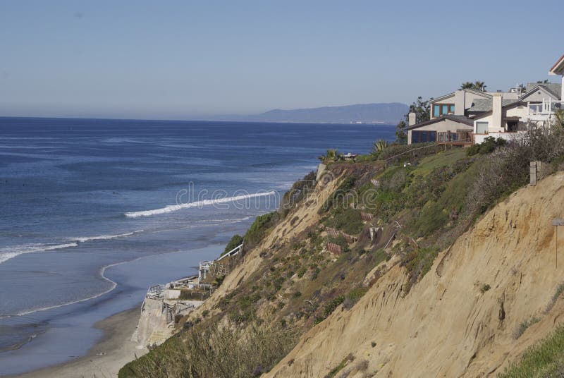 Beach House Overlooking Ocean Stock Photo - Image of seascape, exterior ...