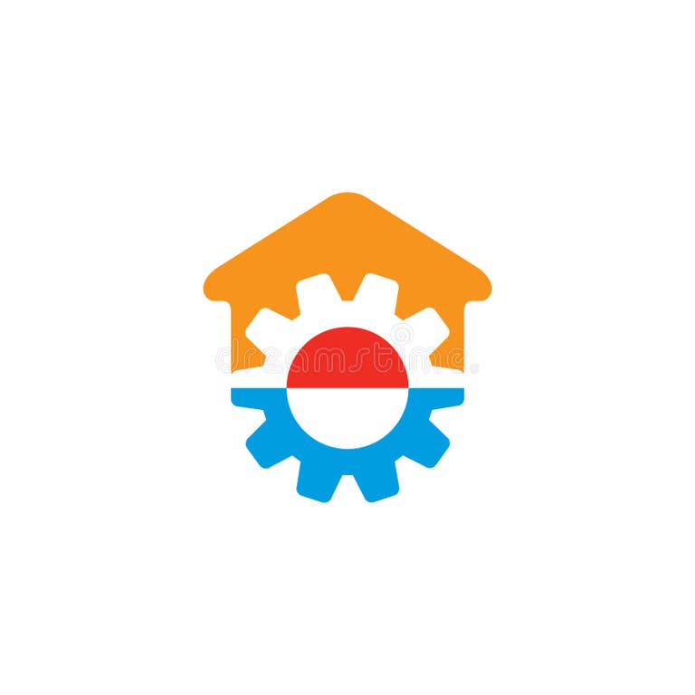 Beach House Simple Geometric Logo Vector Stock Vector - Illustration of ...