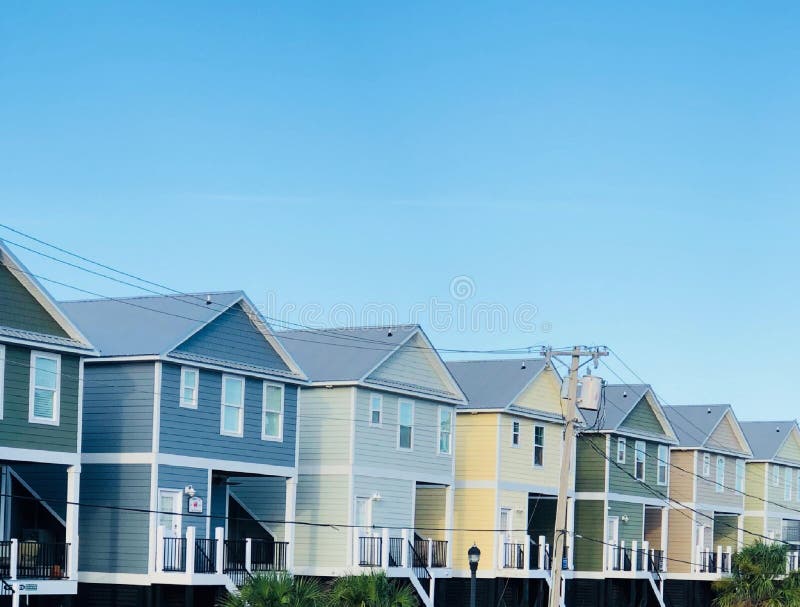 Beach houses stock image. Image of beach, houses, house - 124125305