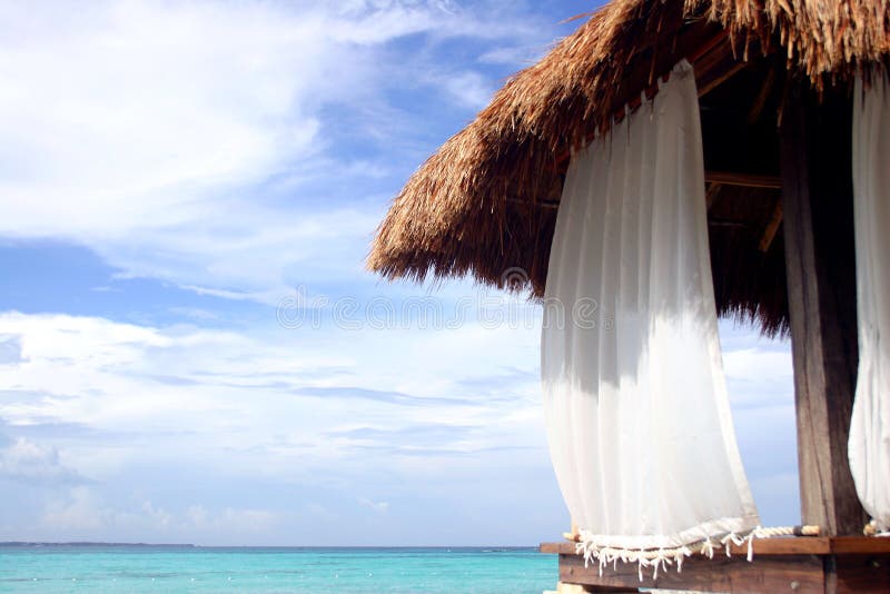 Beach Hut stock photo. Image of blue, coast, sand, island - 239386