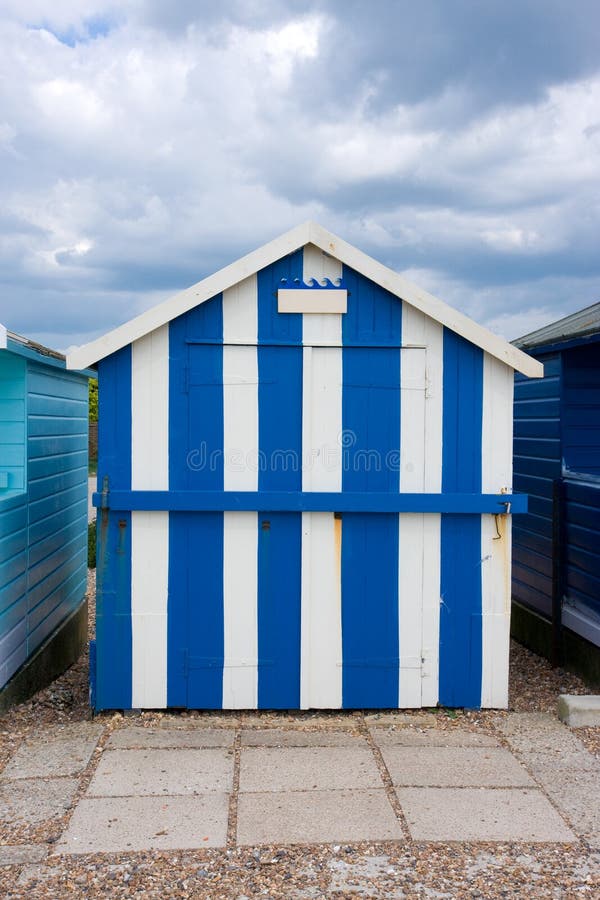 Beach Hut Blue White Stripes Picture. Image: 19905786
