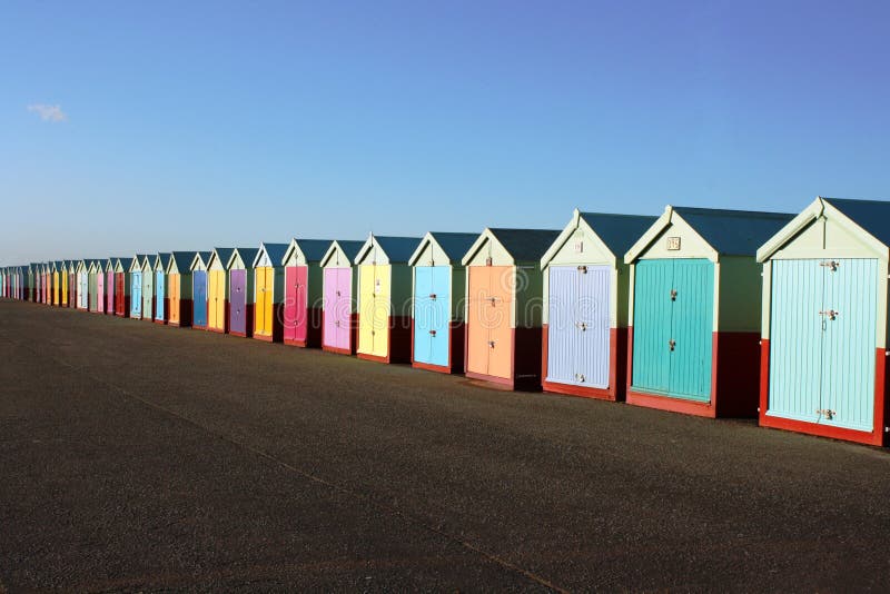 Pretty beach huts stock image. Image of colourful, relax - 5068875