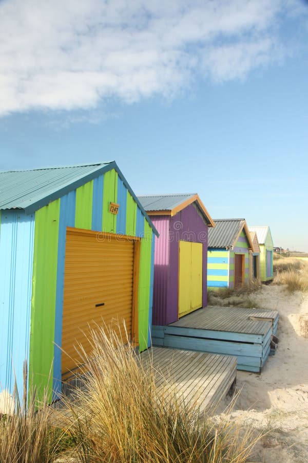 Pretty beach huts stock photo. Image of huts, ocean, life - 5068990