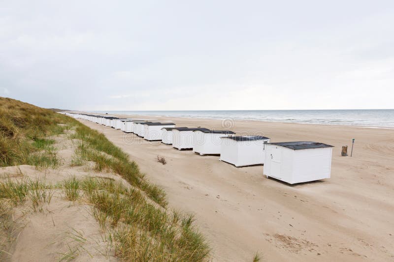 Beach huts stock photo. Image of landscape, summer, scene - 15179410