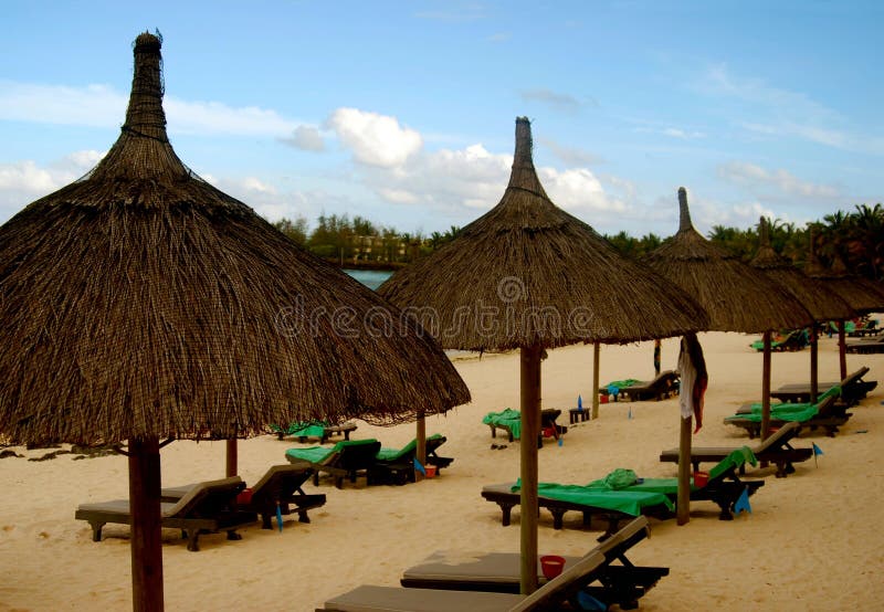 Beach huts, Mauritius stock photo. Image of water, hotel - 2117710