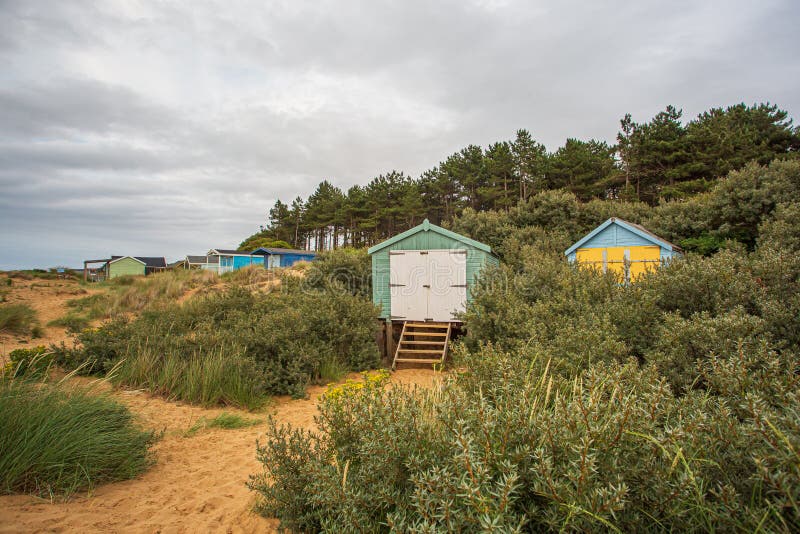 Beach Huts at Old Hunstanton. Stock Photo - Image of east, family ...