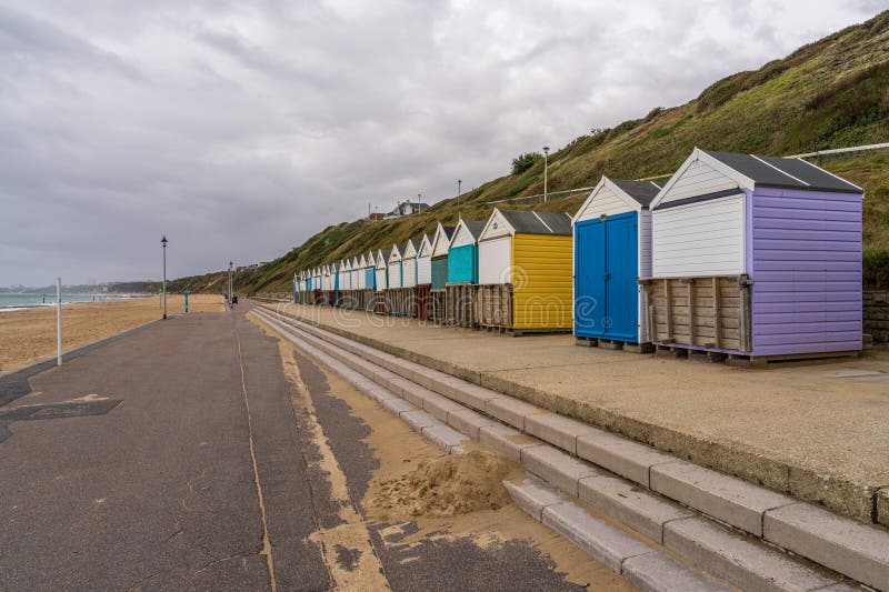 Beach Huts on the Beach in Southbourne, Dorset, England, UK Editorial ...