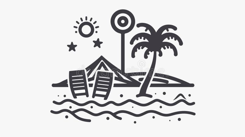 Beach Icon for Action Plan Concept Stock Vector - Illustration of goal ...