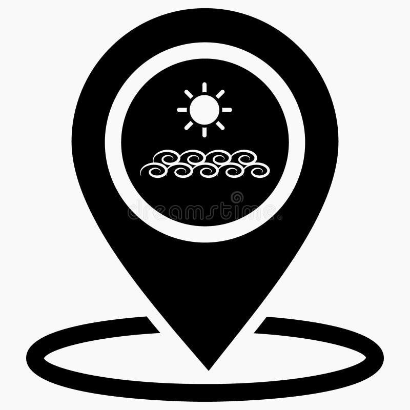 Beach icon stock vector. Illustration of leisure, ocean - 276706619