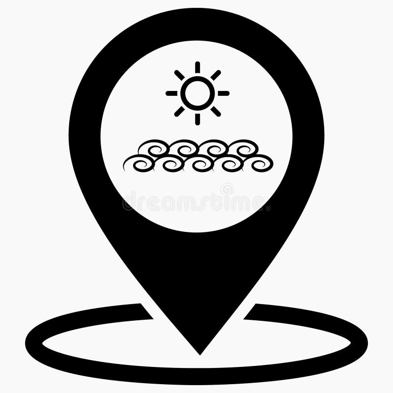 Beach icon stock vector. Illustration of resting, relaxation - 276706621