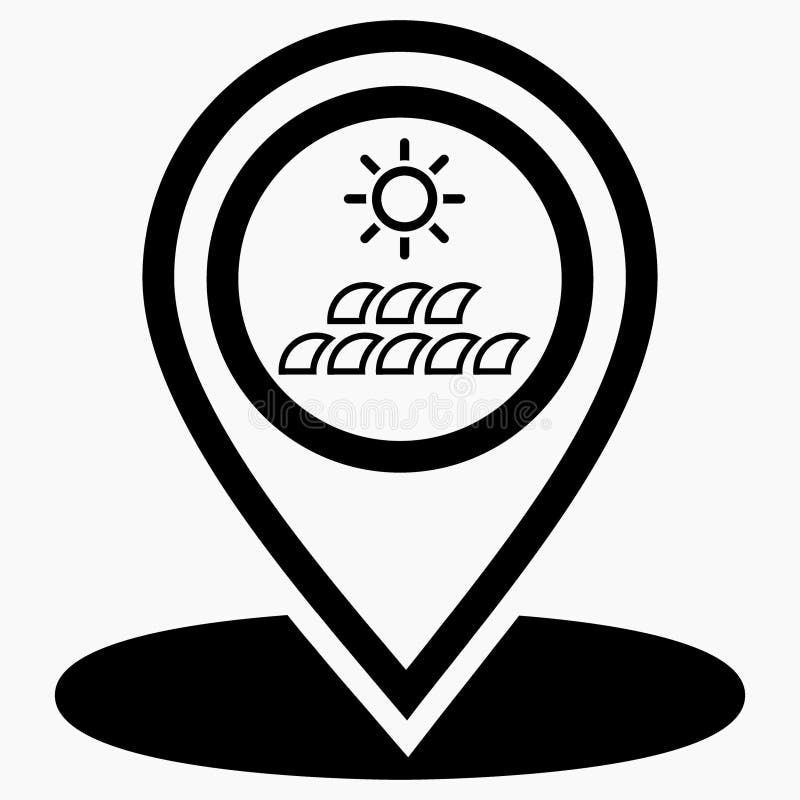 Beach icon stock vector. Illustration of place, location - 276706636