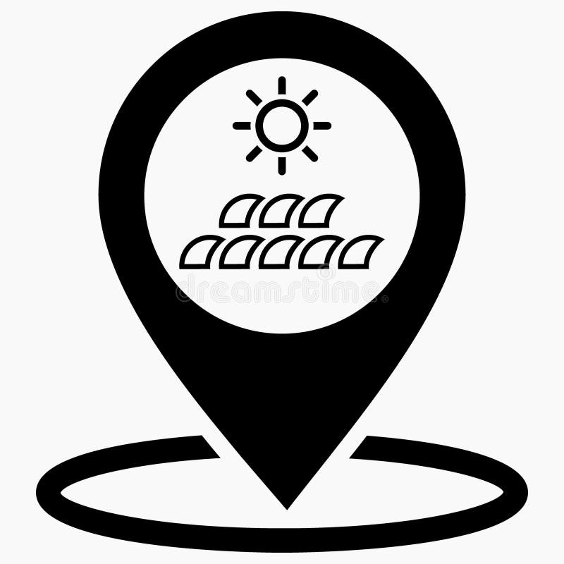 Beach icon stock vector. Illustration of ocean, coastline - 276706643