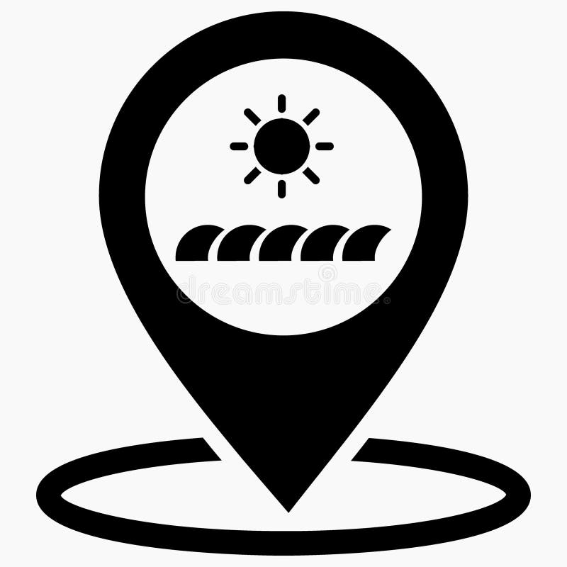 Beach icon stock vector. Illustration of icon, resting - 276706651