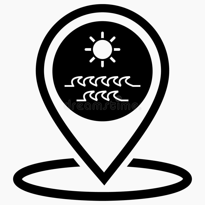 Beach icon stock vector. Illustration of nature, vacation - 276706660