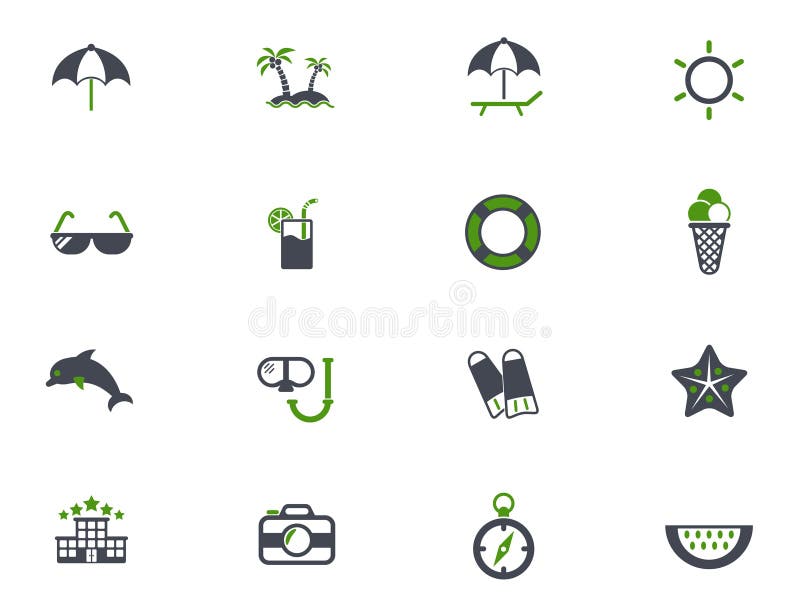 Beach icon set stock vector. Illustration of hotel, sand - 230599914