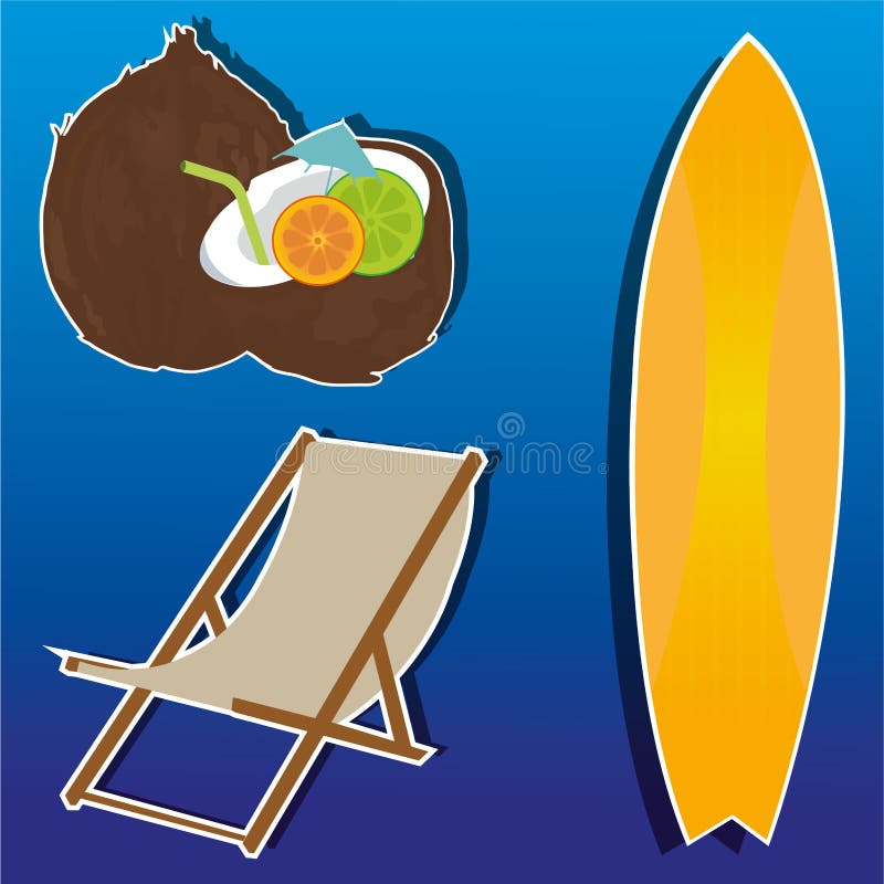 Beach icons stock vector. Illustration of symbol, sign - 32729901