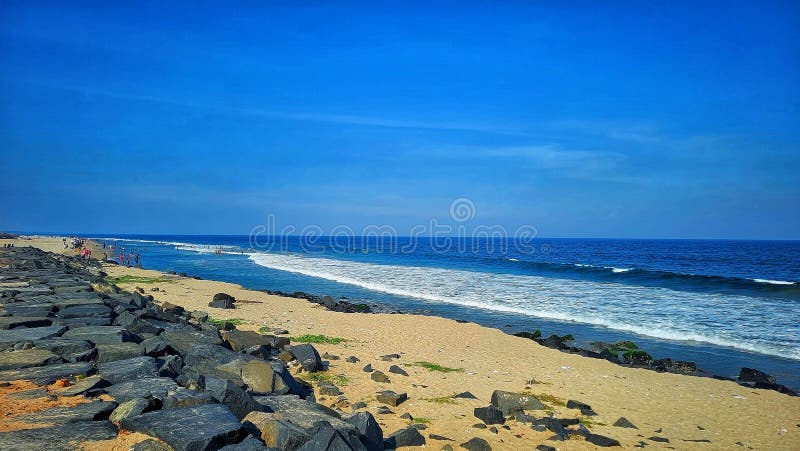 Beach in india stock photo. Image of ocean, shore, rock - 260494736