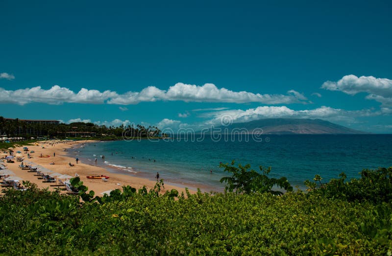 Beach on the Island of Maui, Aloha Hawaii. Stock Photo - Image of ...
