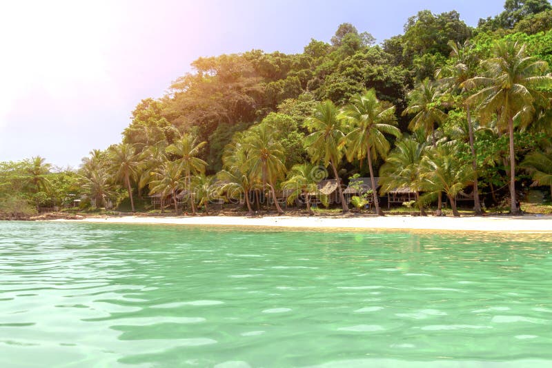 Beach on the Island among the Ocean Stock Image - Image of beautiful ...