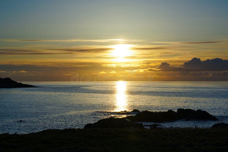 A Beach on the Isle of Iona Stock Image - Image of morning, sunlight ...