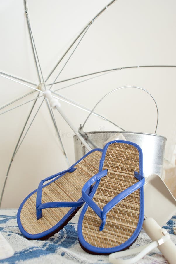 Beach Items stock photo. Image of ocean, umbrella, flops - 20998244