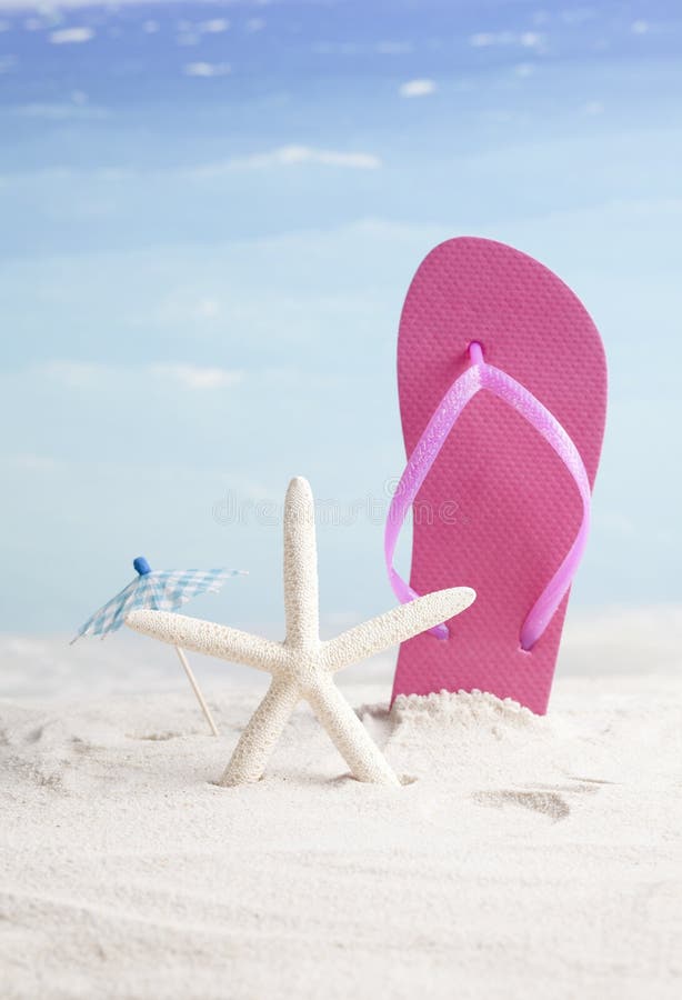 Beach Items, Summer Vacation Background Stock Image - Image of leisure ...