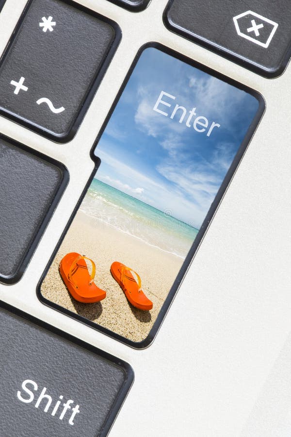 Beach keyboard stock photo. Image of flops, button, ocean - 58036002