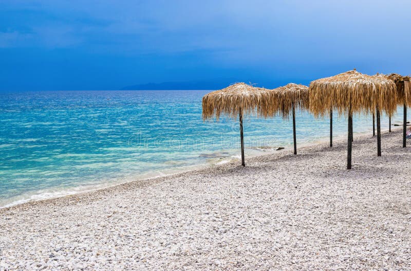 Beach of Kineta, Greece. stock image. Image of greece - 108405077