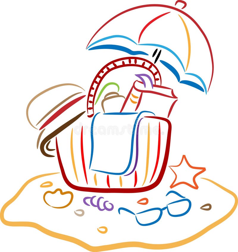 Beach kit stock vector. Illustration of beach, games - 91954376