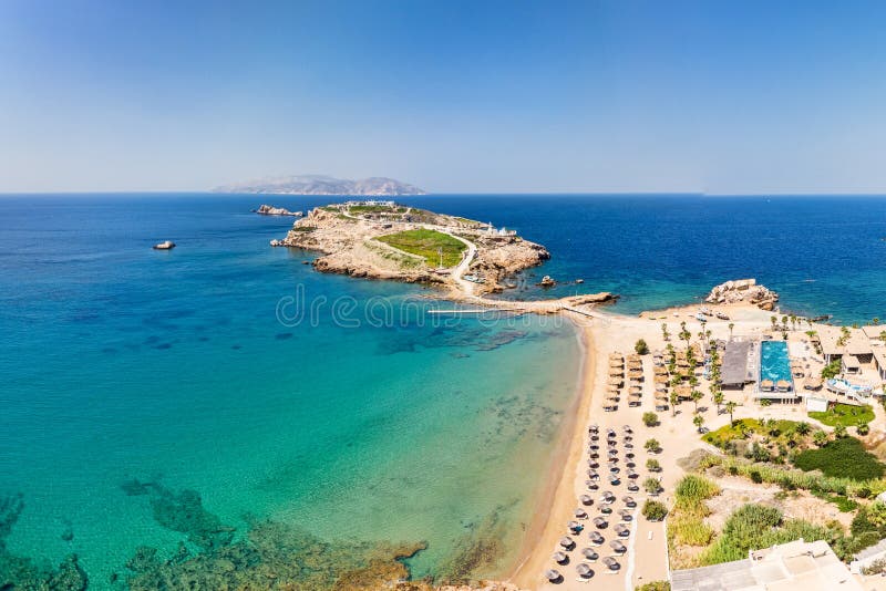 The Beach Koumbara in Ios Island, Greece Stock Photo - Image of ...
